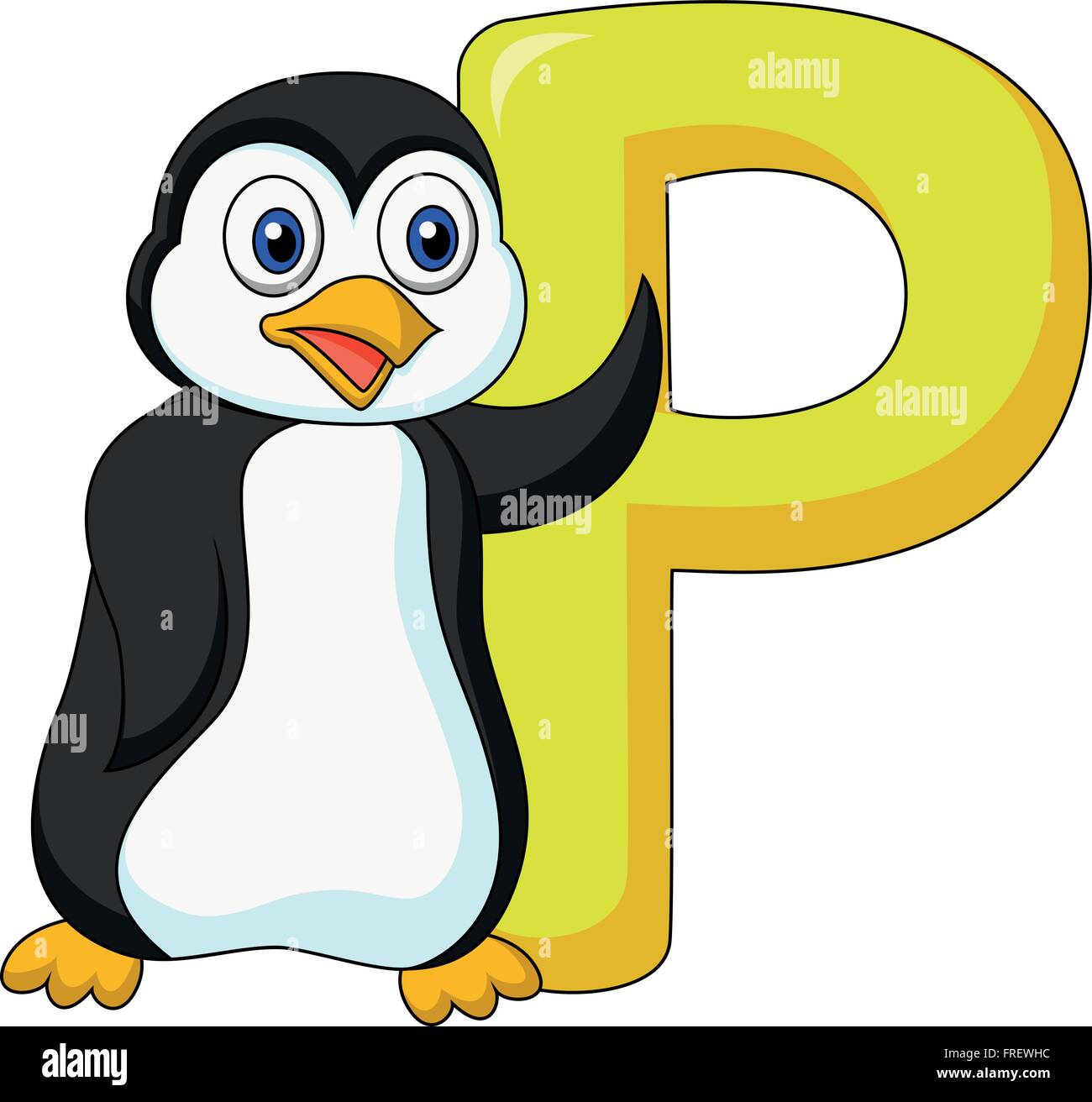 Alphabet P with penguin cartoon Stock Vector Image & Art - Alamy