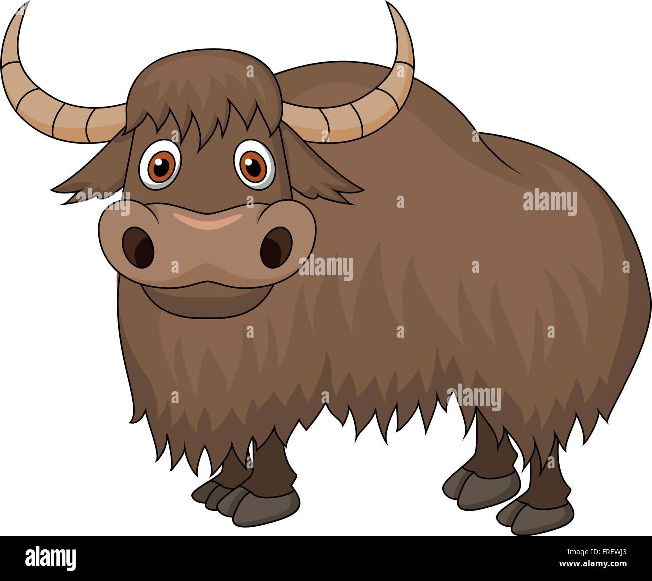 Cute yak cartoon Stock Vector Image & Art - Alamy