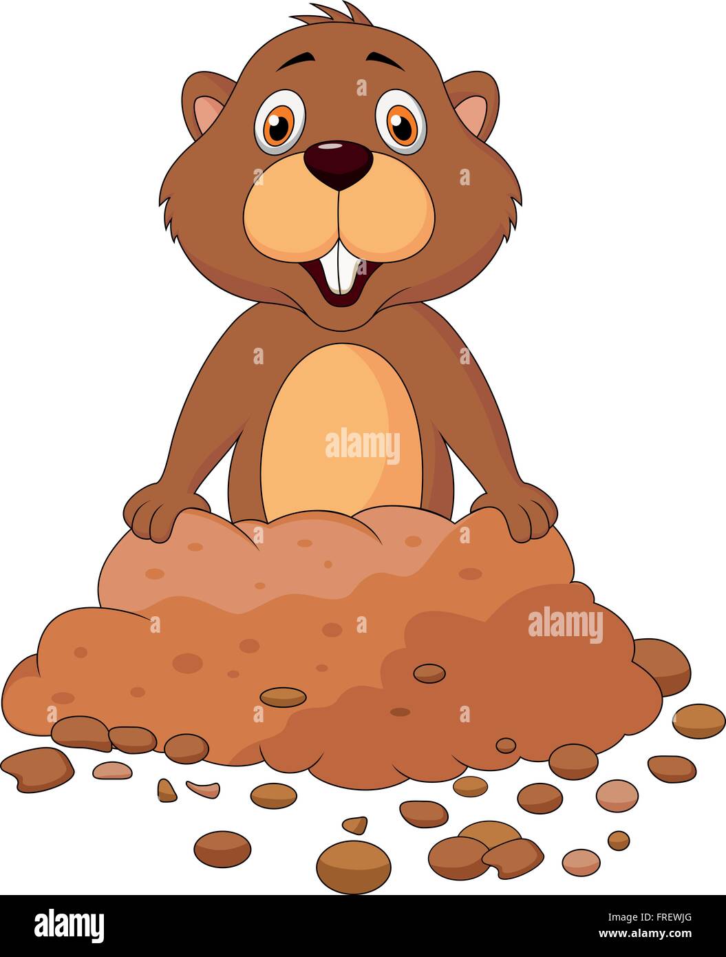 Cute groundhog cartoon Stock Vector Image & Art - Alamy