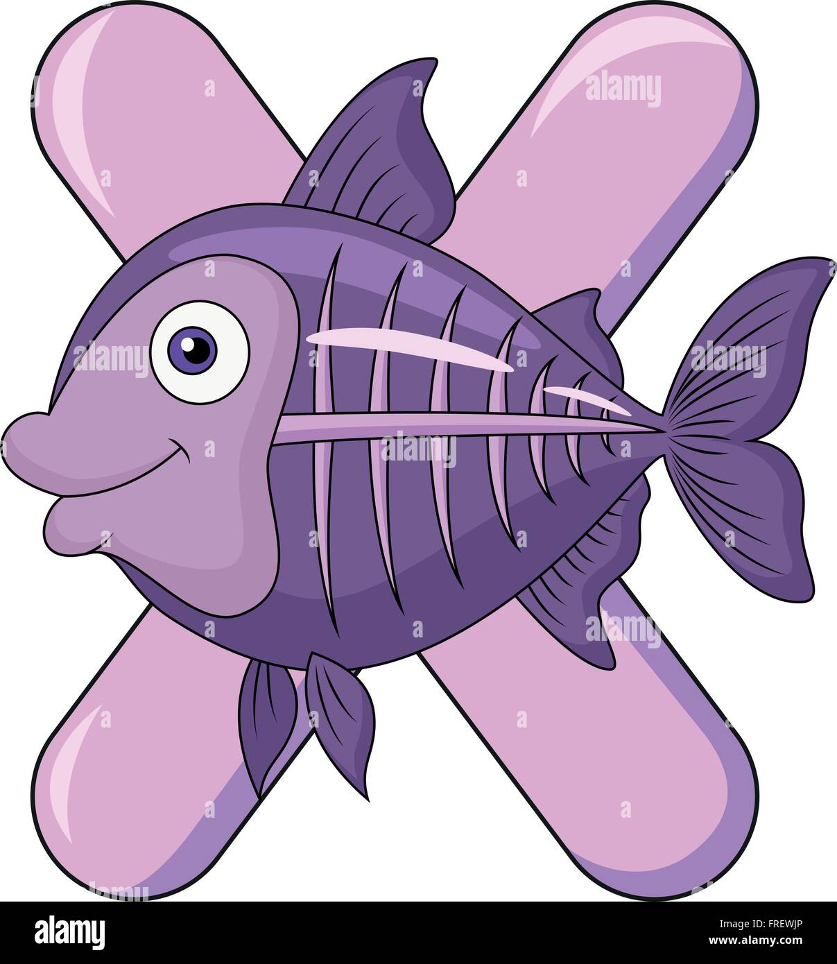 Alphabet X with X-ray fish Stock Vector Image & Art - Alamy