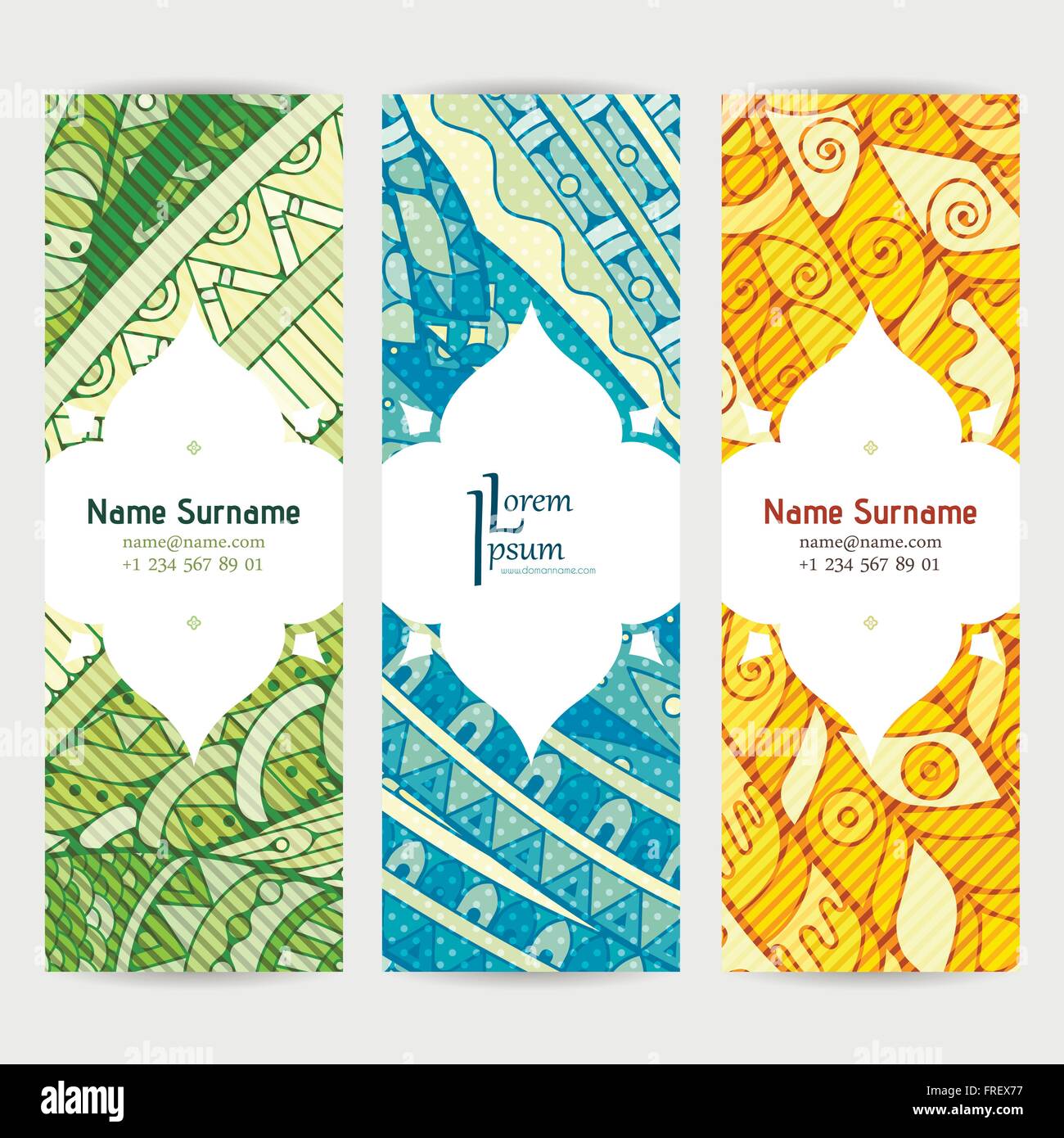 Set of vector design templates. Brochures in random colorful style ...