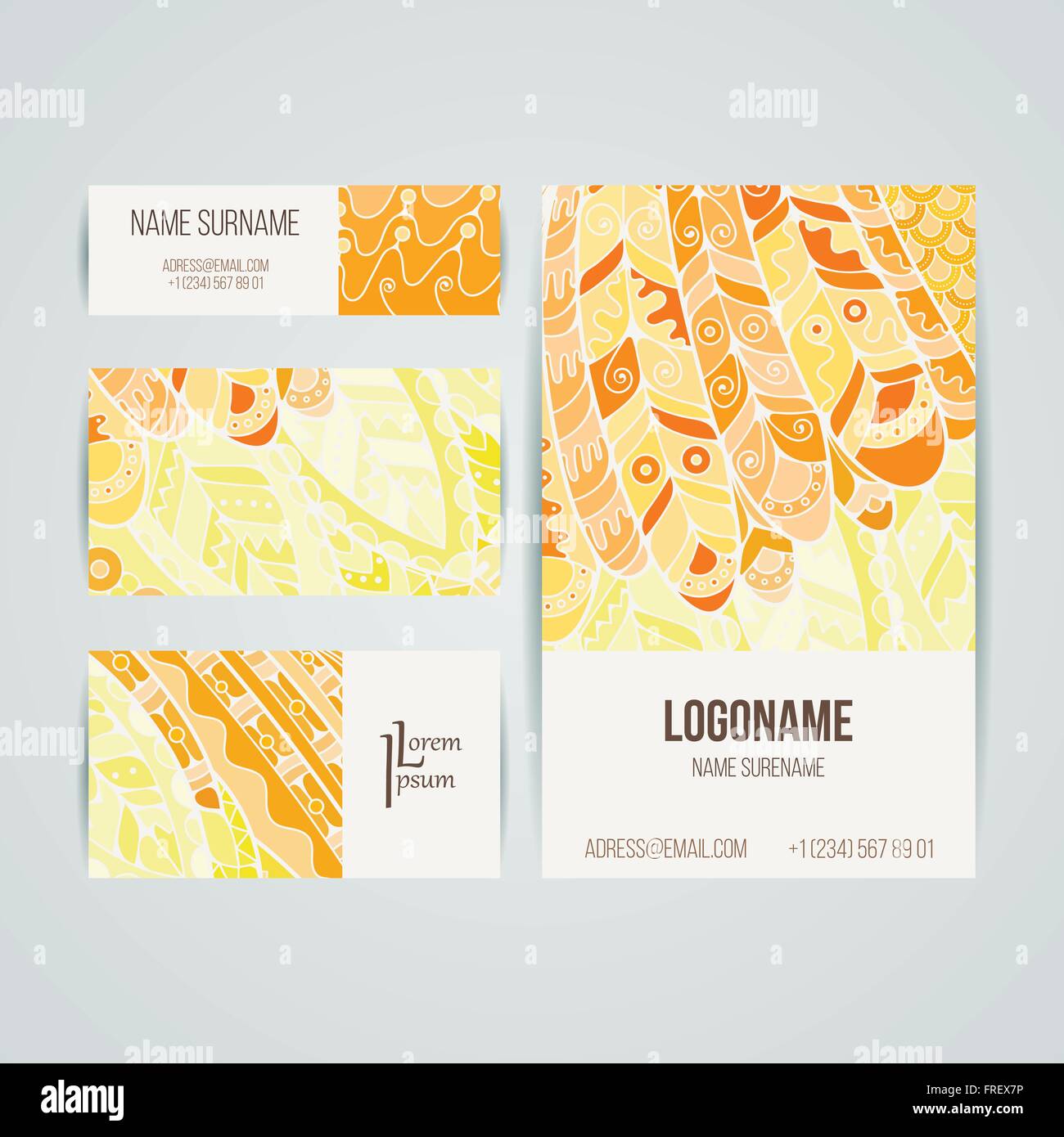 Set of vector design templates. Brochures in random colorful style ...