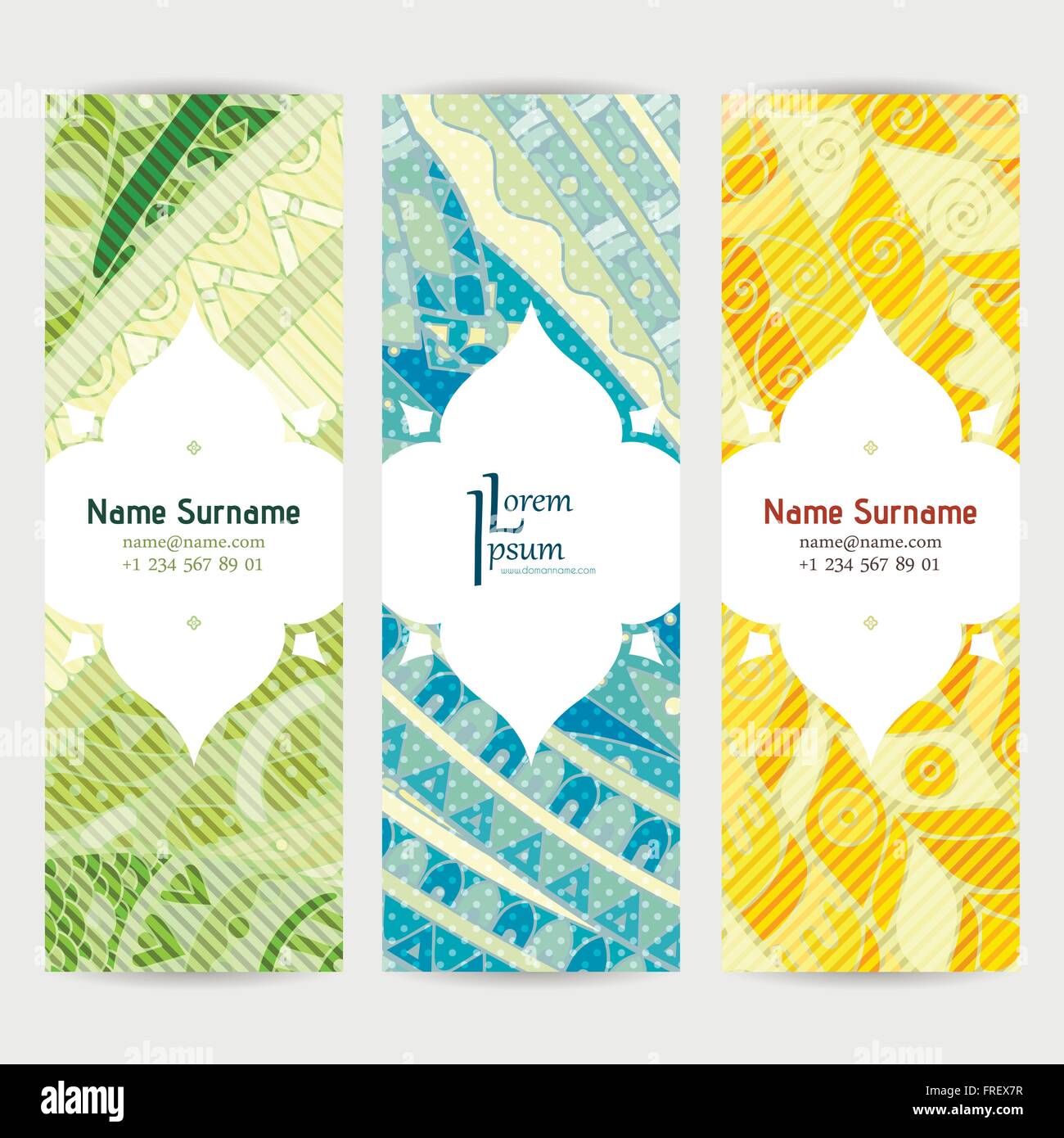 Set of vector design templates. Brochures in random colorful style ...