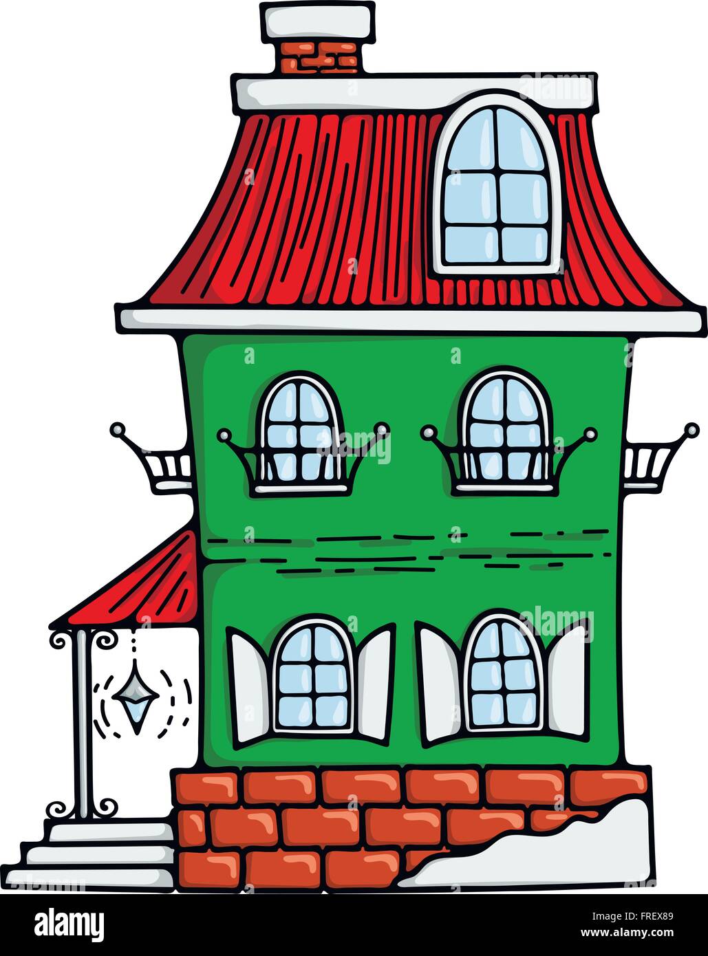 Cute colored doodle house Stock Vector Image & Art - Alamy