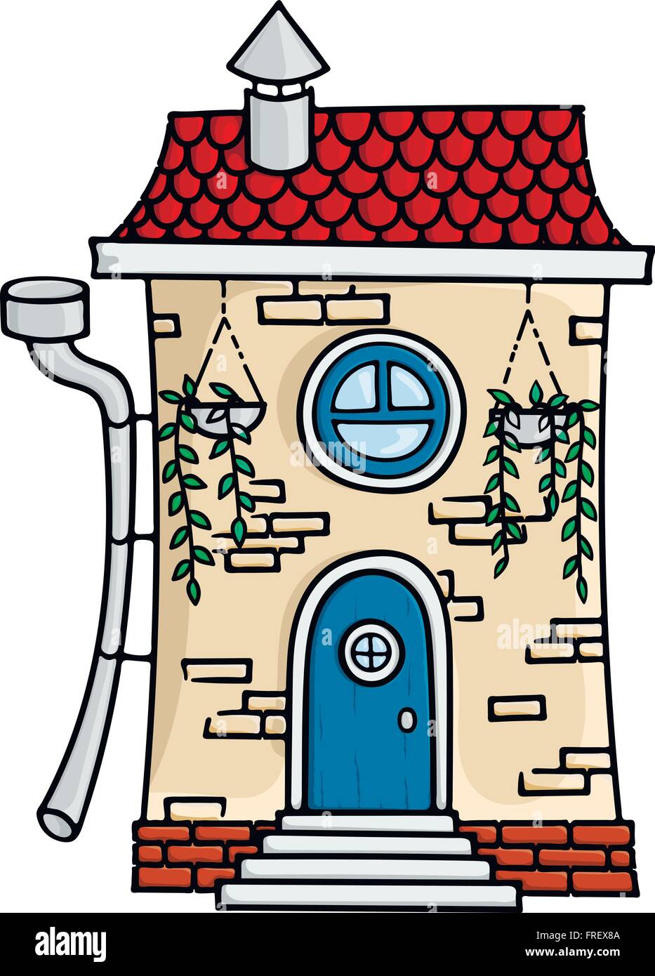 Cute colored doodle house Stock Vector Image & Art - Alamy