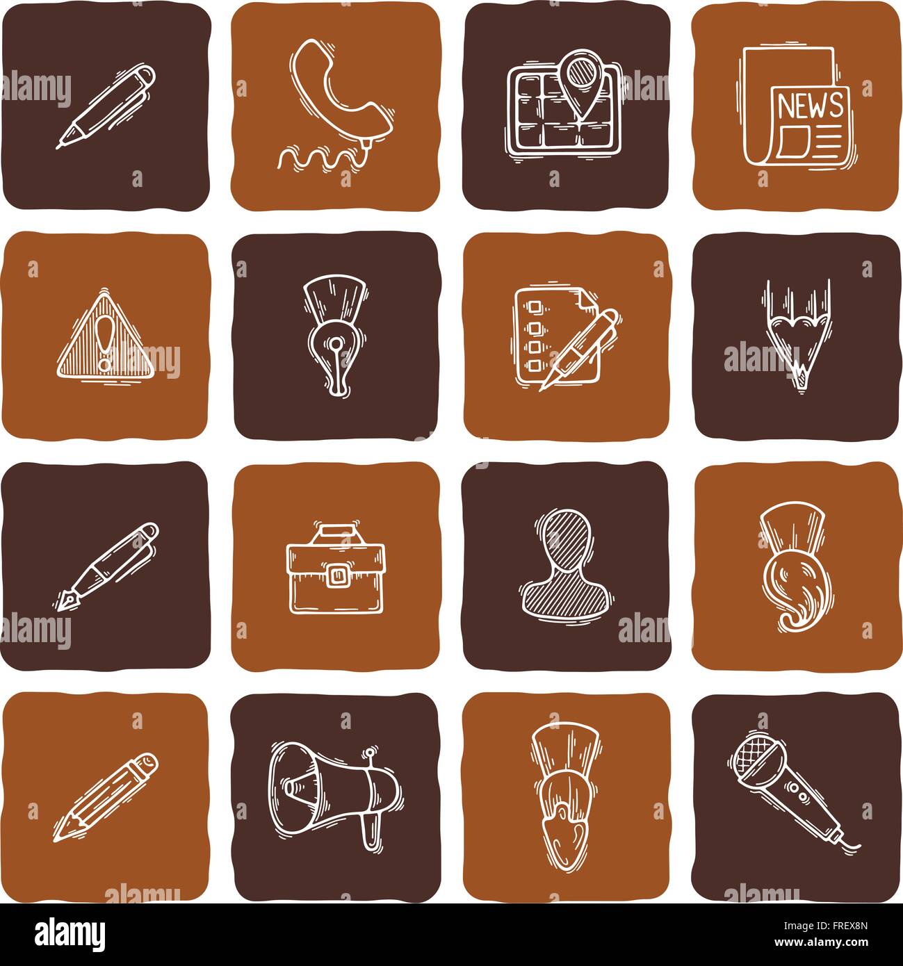 Set of doodle web, computer and drawing icons Stock Vector Image & Art ...