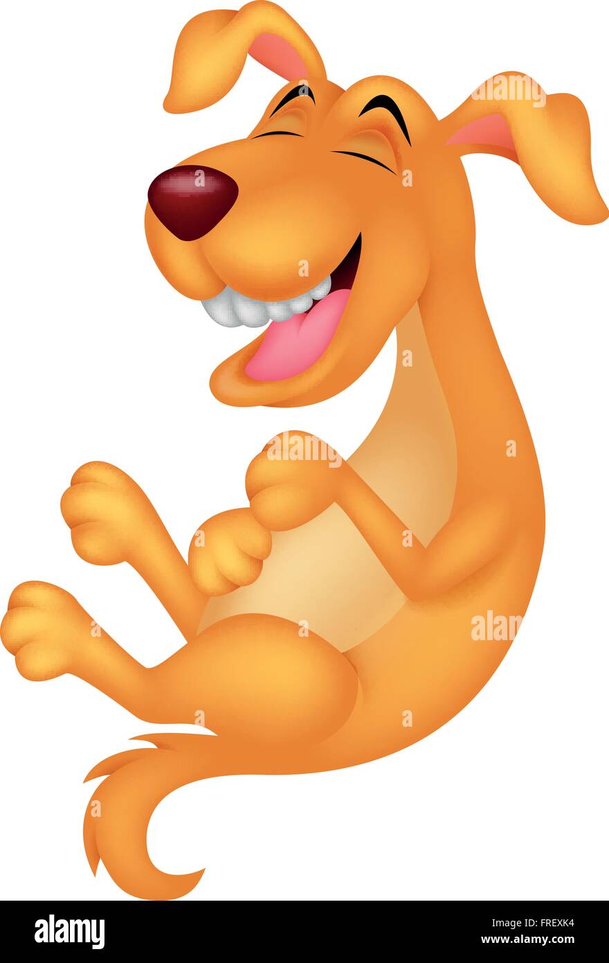 Cute dog cartoon laughing Stock Vector Image & Art - Alamy