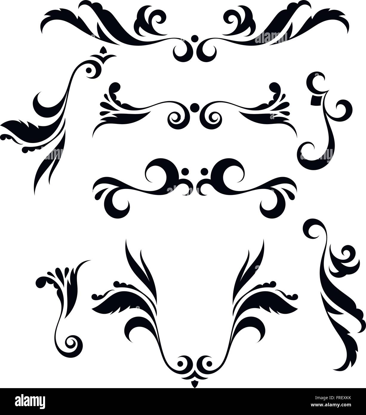 Filigree divider with fancy swirls Stock Vector Images - Alamy