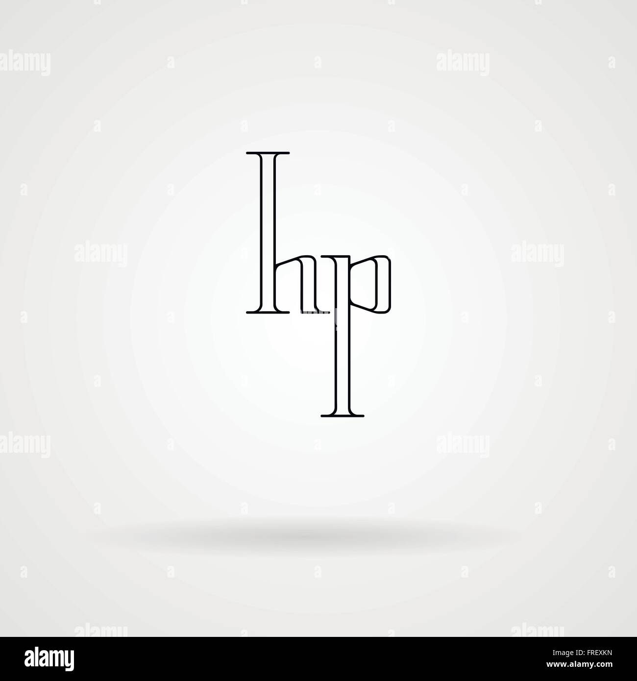 Vector calligraphic monogram. Letters in the minimalist style Stock ...