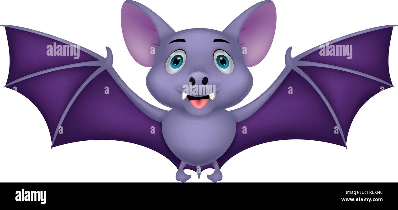 Cute bat cartoon flying Stock Vector Image & Art - Alamy