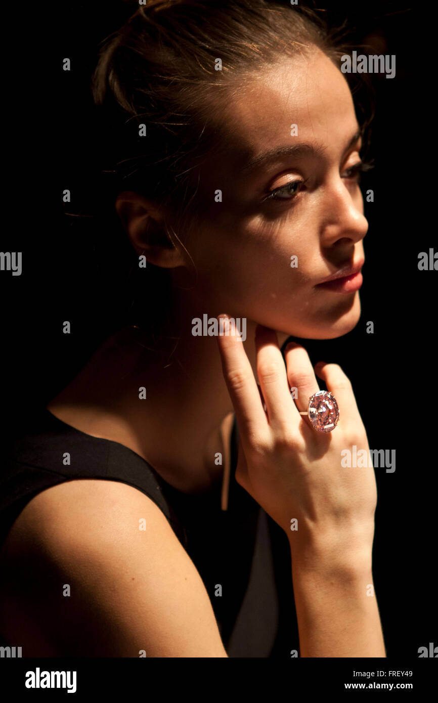'The Pink Star', the world's most valuable diamond ever to be offered ...