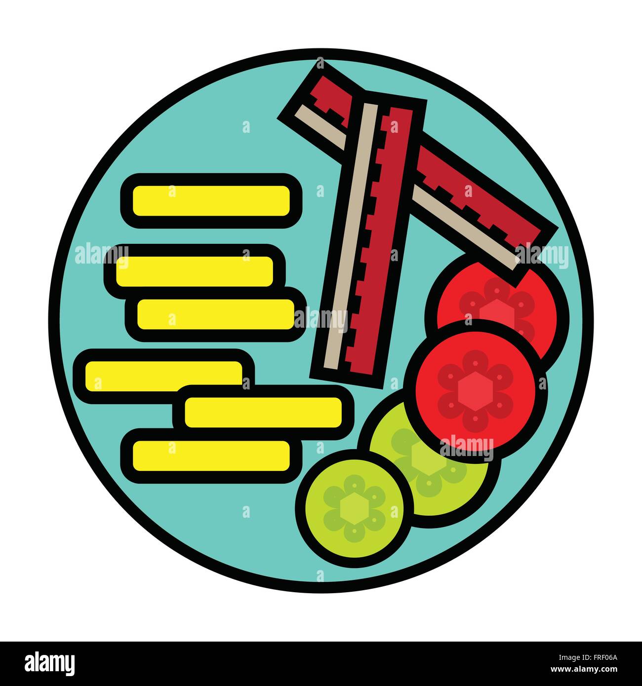 Flat Food Icon Stock Vector Image & Art - Alamy