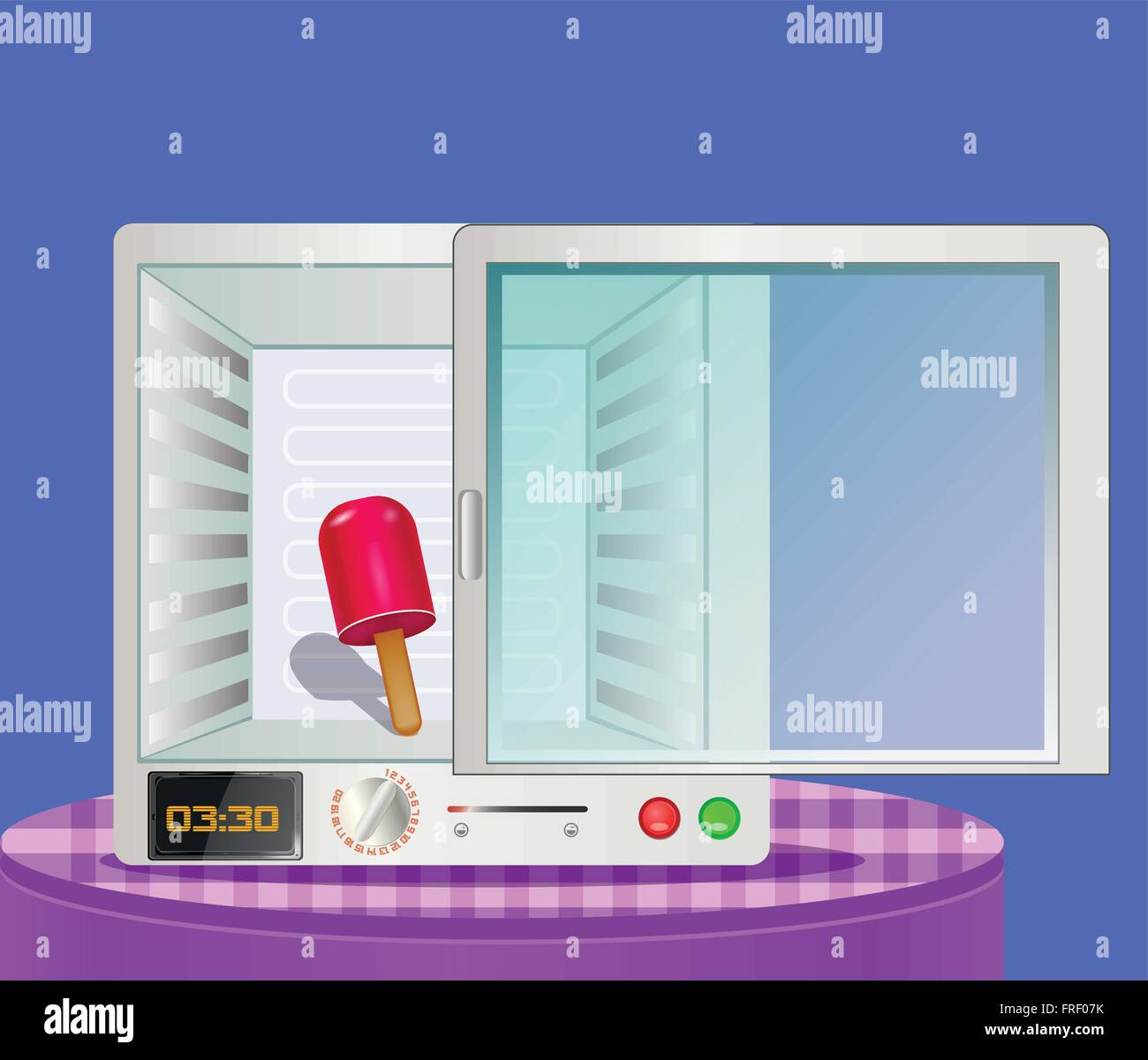 Freezer ice Stock Vector Images - Alamy