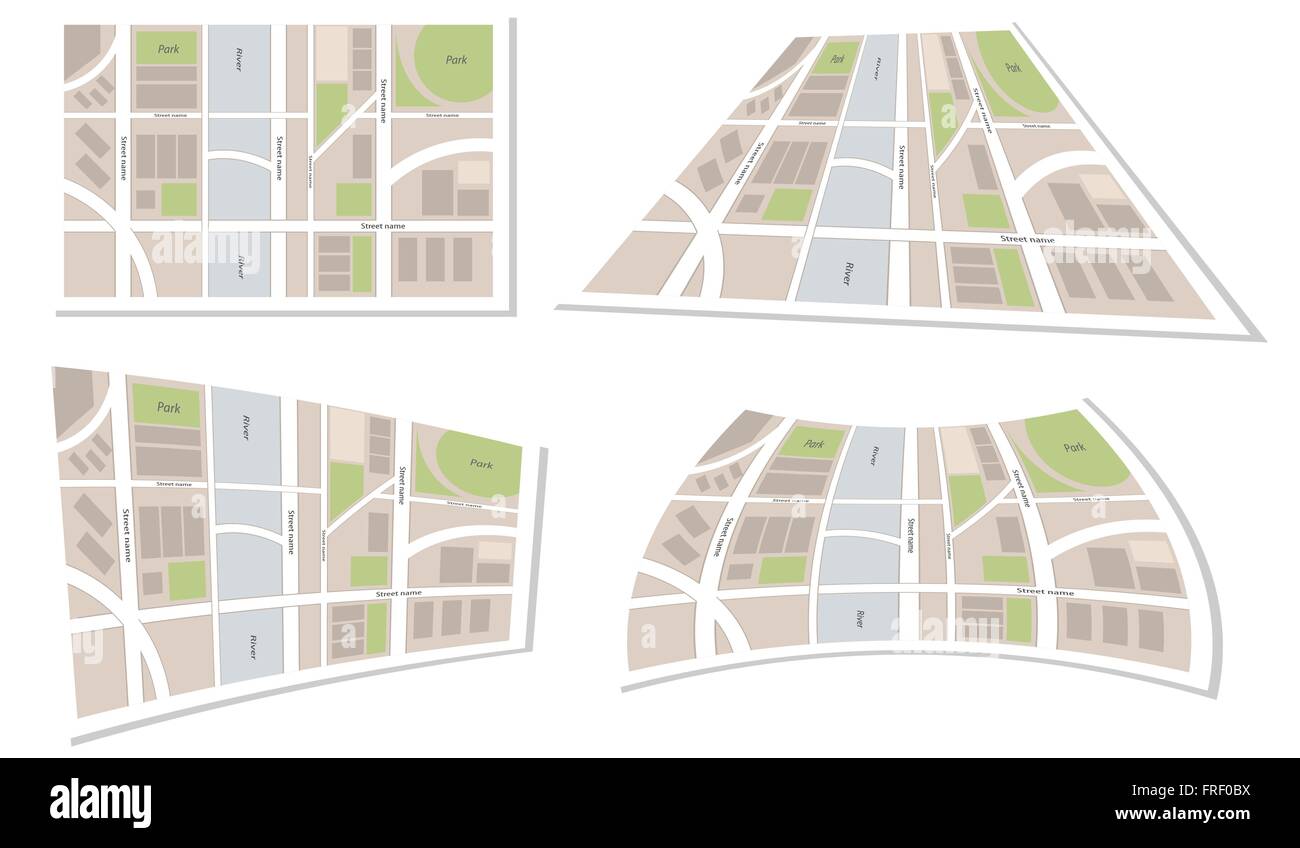 Gps Map Collection Set Stock Vector Image & Art - Alamy