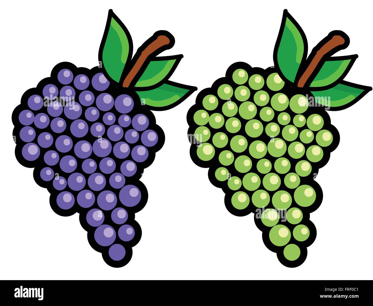 Healthy grapes juice cartoon Cut Out Stock Images & Pictures - Alamy