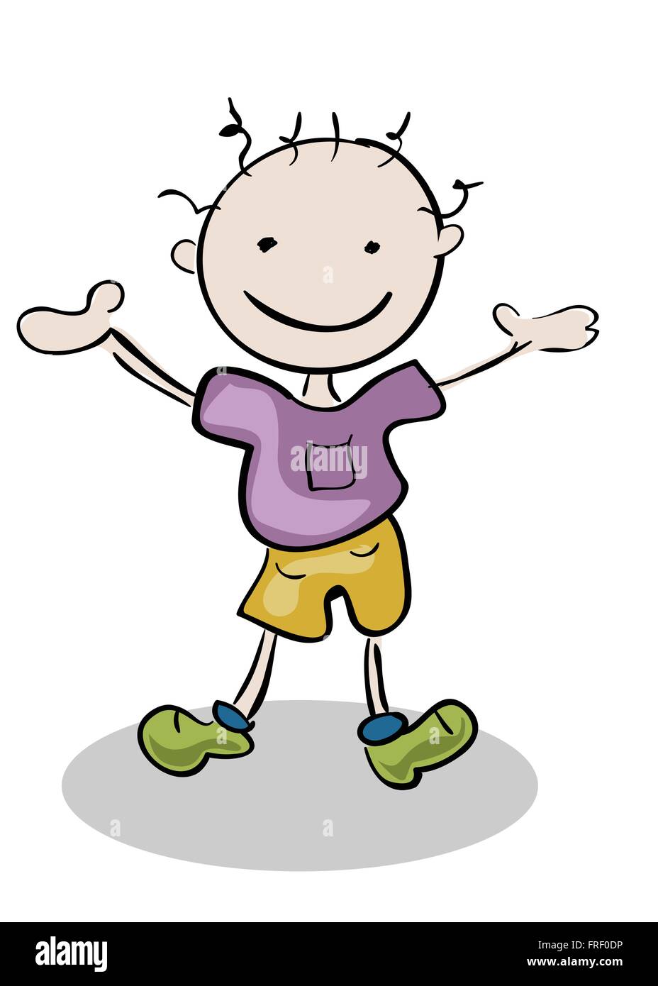 Happy Boy Cartoon: Vector Stock Vector Image & Art - Alamy
