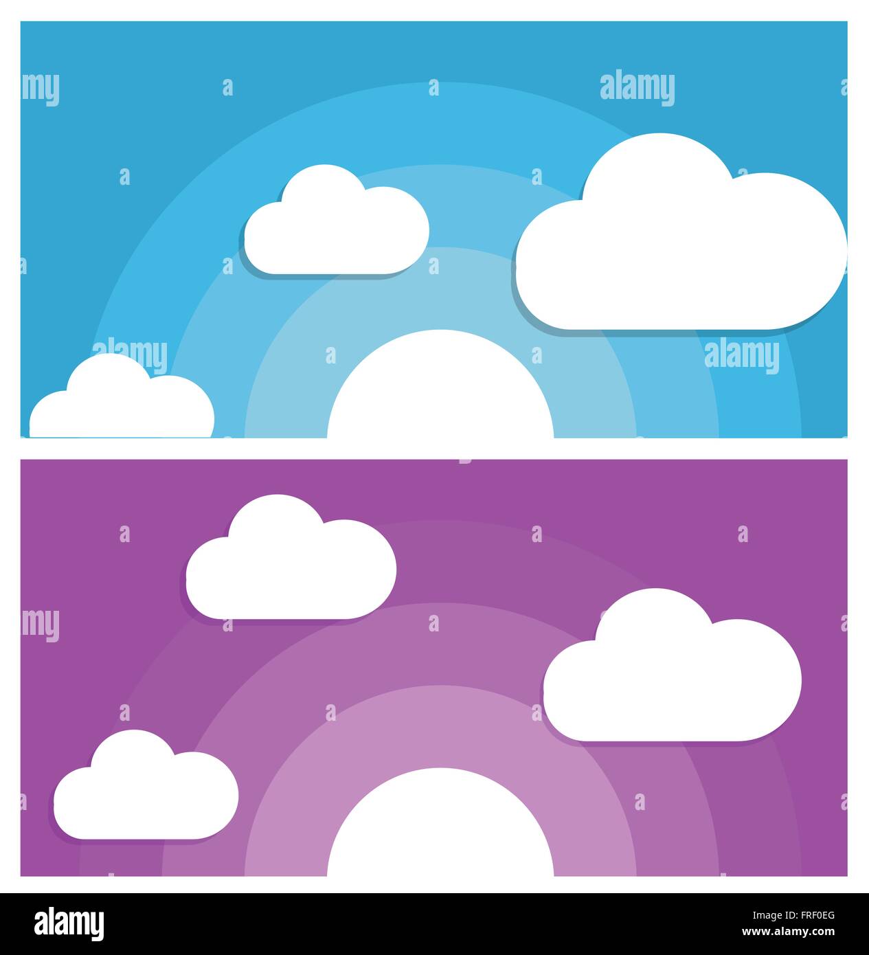 Clouds Background - Headers Set Stock Vector Image & Art - Alamy