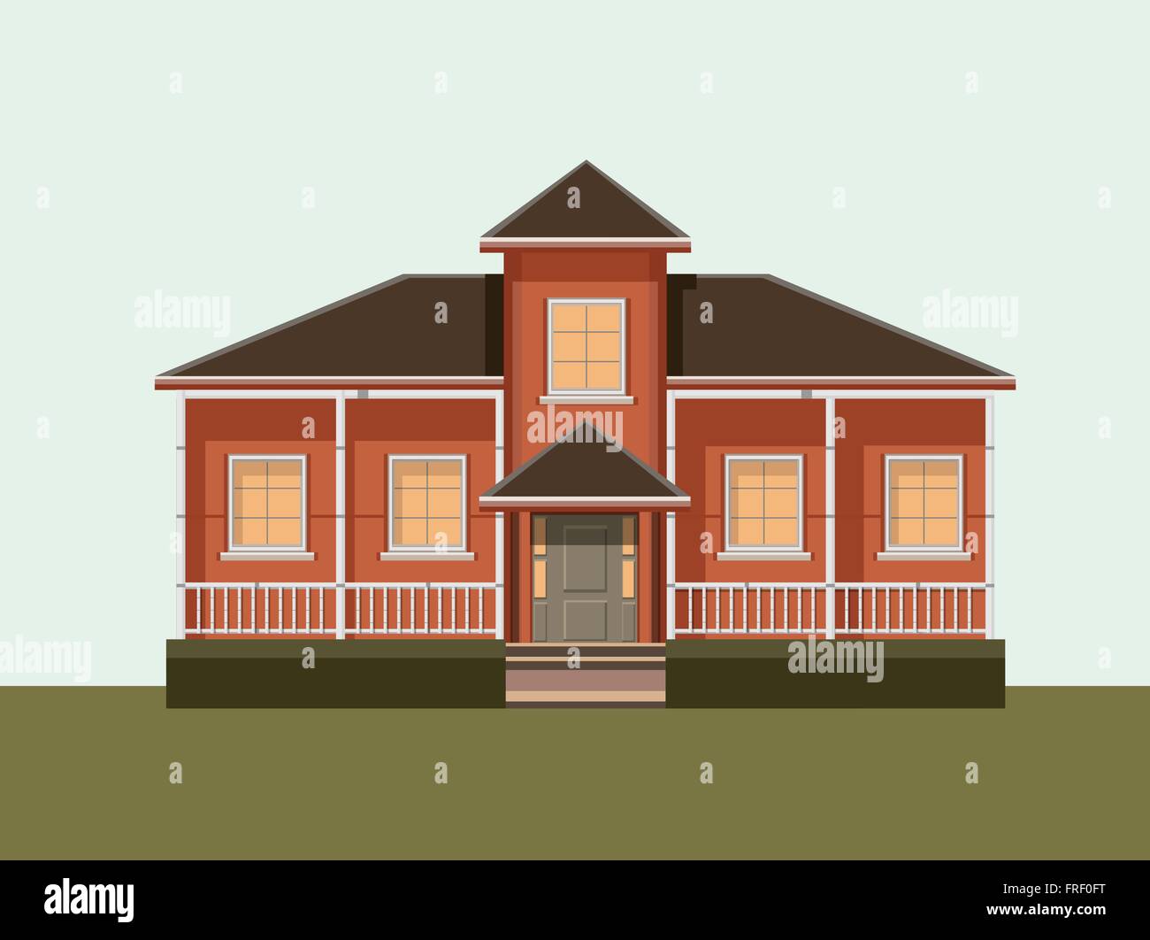 Flat House Illustration Modern Design Stock Vector Image & Art - Alamy