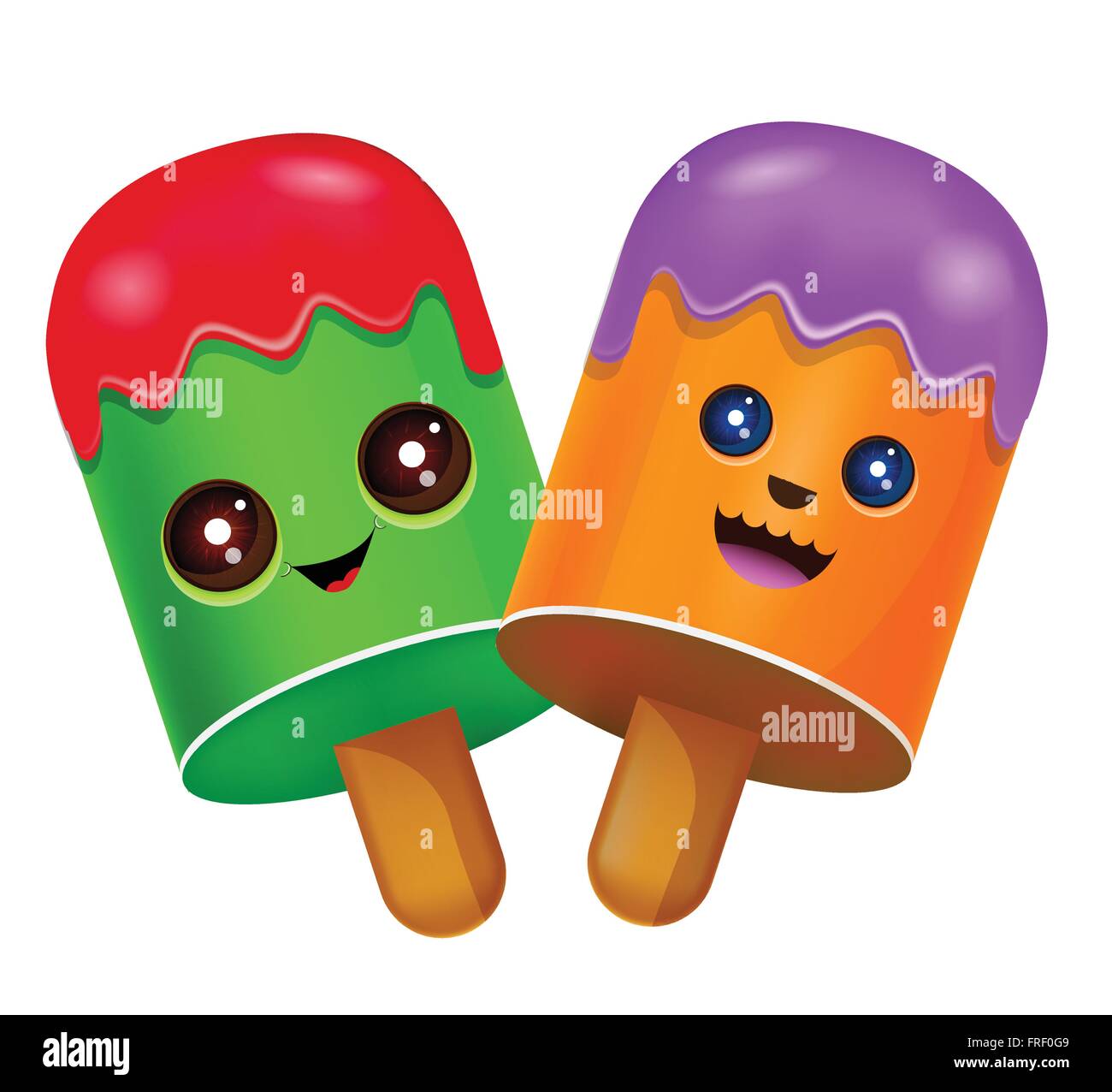 Funny Smiling Ice Creams Stock Vector Image & Art - Alamy