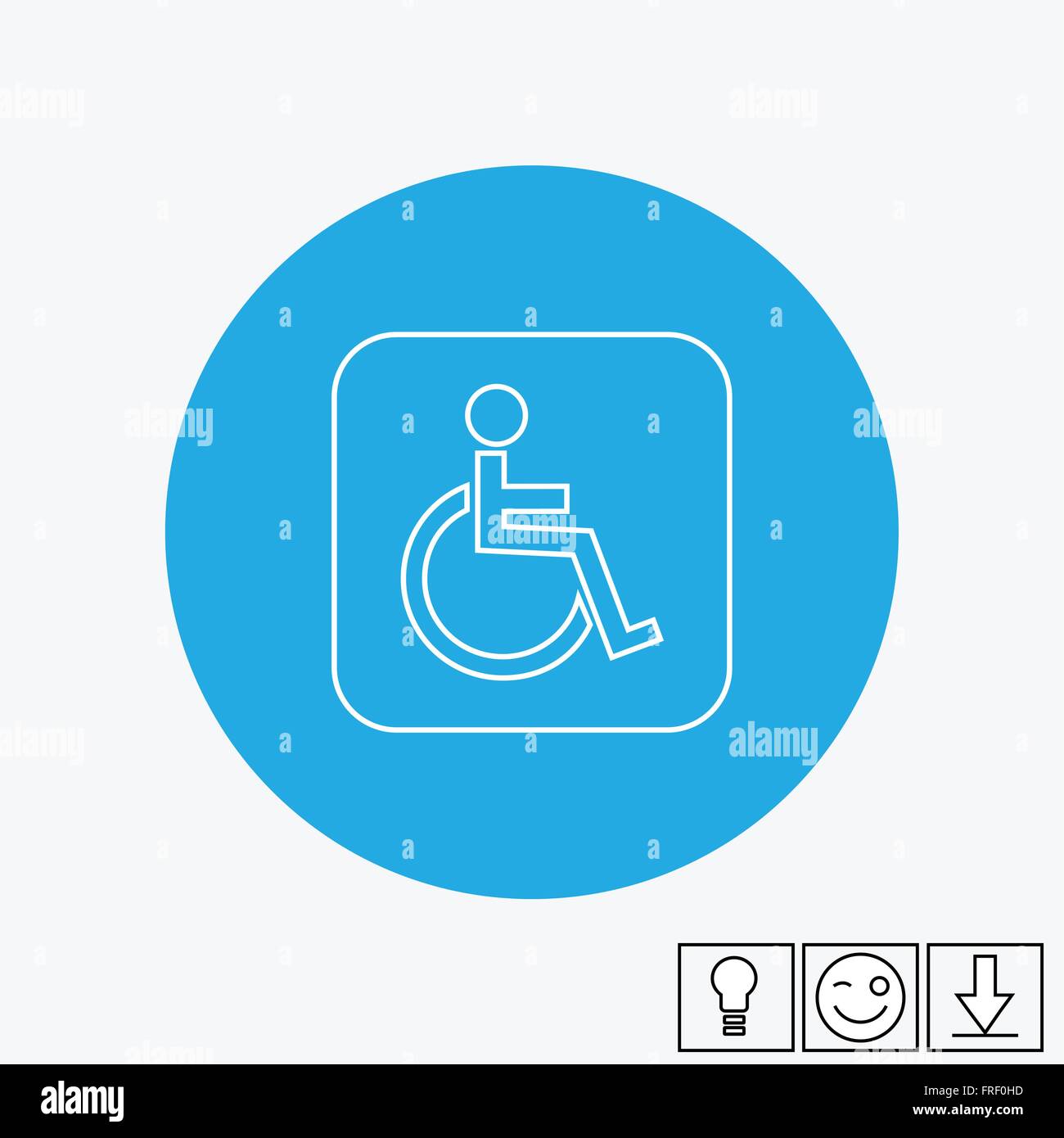 Handicap Flat Icon Stock Vector Image & Art - Alamy