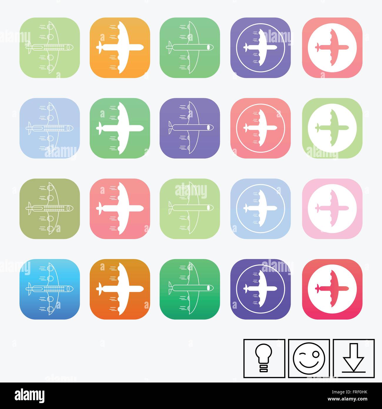 Airline icons set Stock Vector Images - Alamy