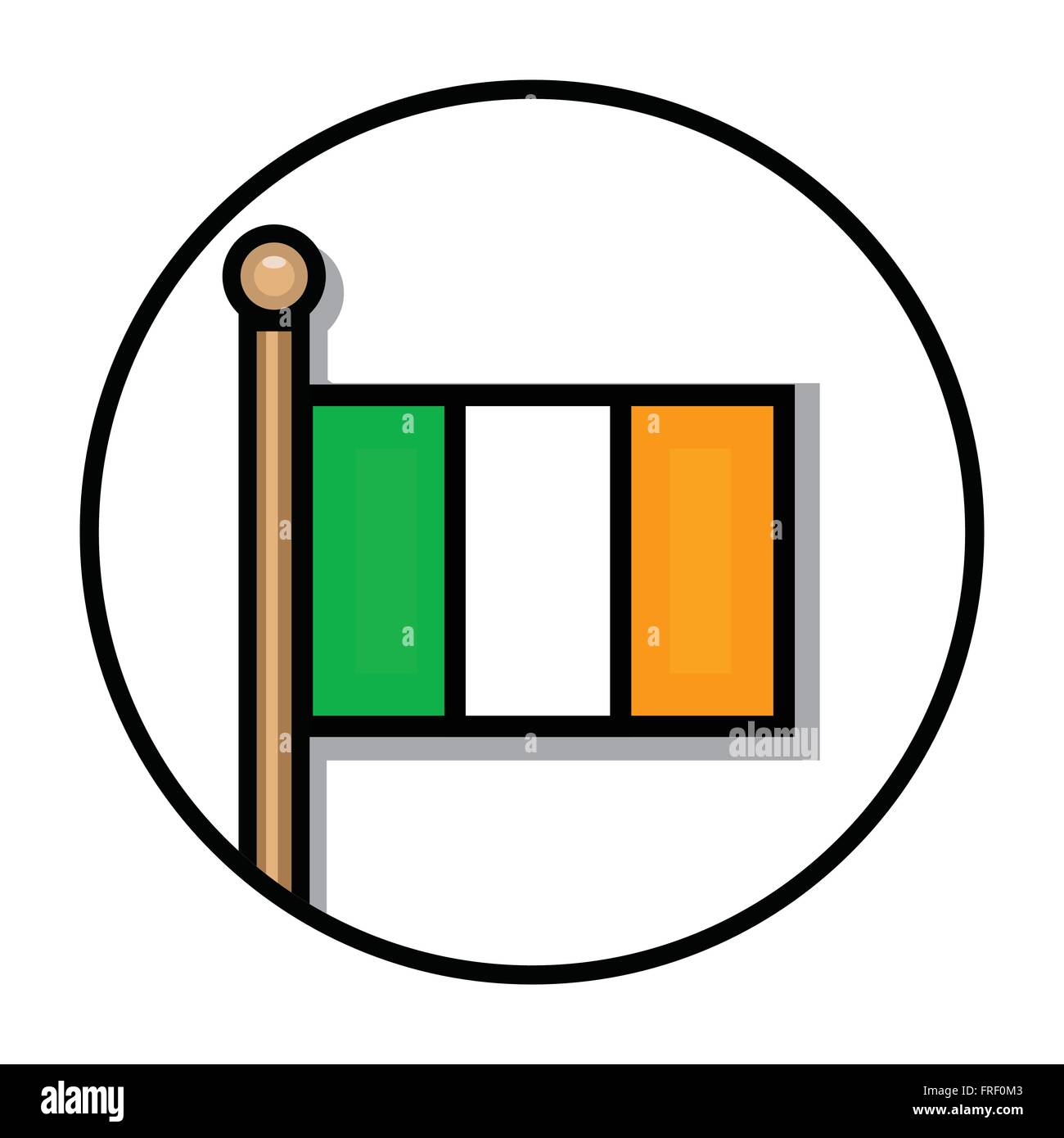 Flat Ireland Flag: Vector Stock Vector Image & Art - Alamy