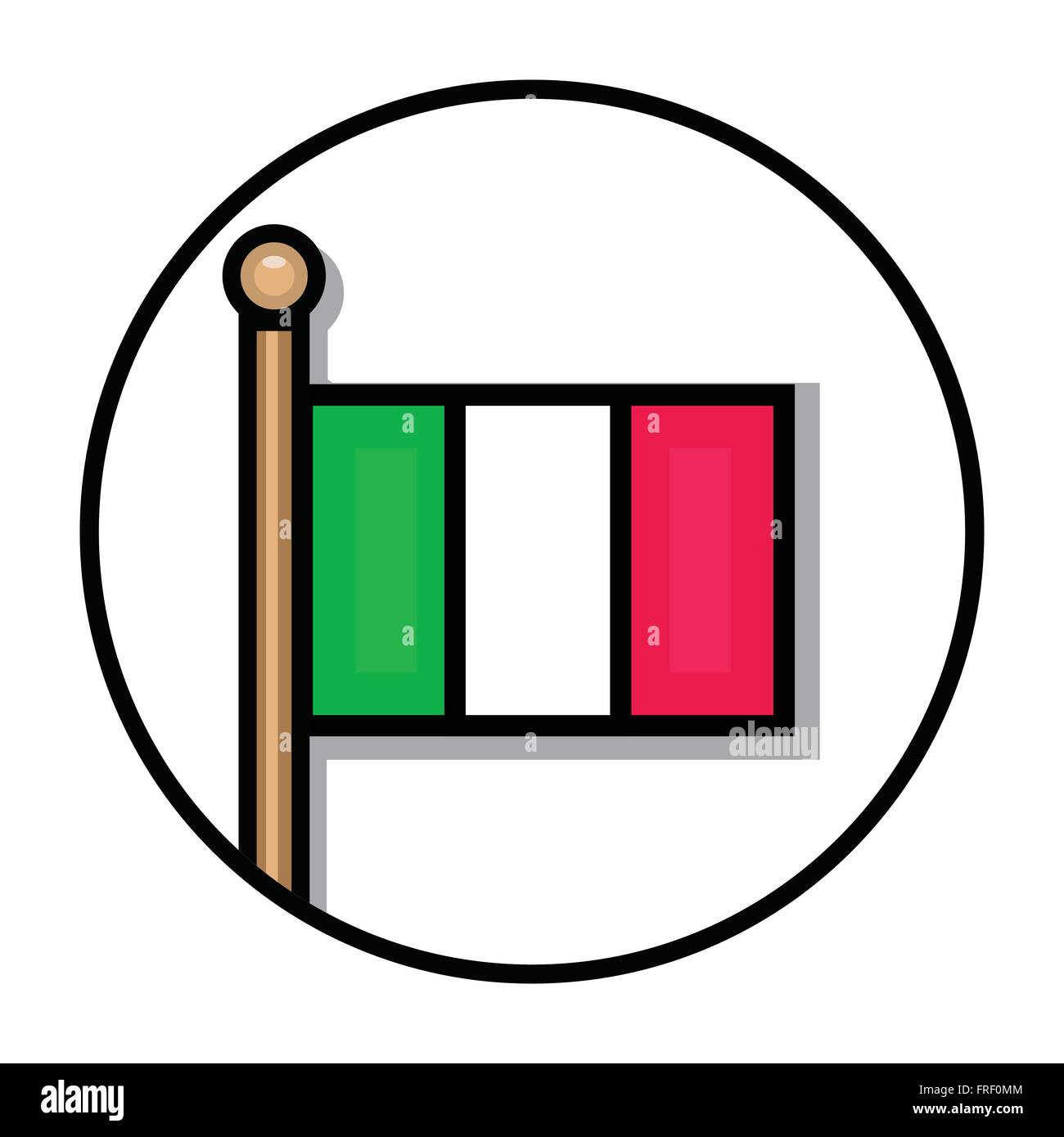 Italy flag vector hi-res stock photography and images - Alamy