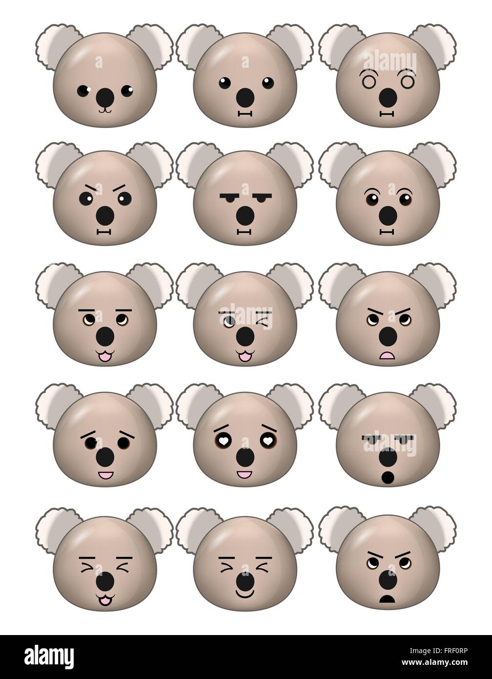 Koala cartoon emoticon hi-res stock photography and images - Alamy