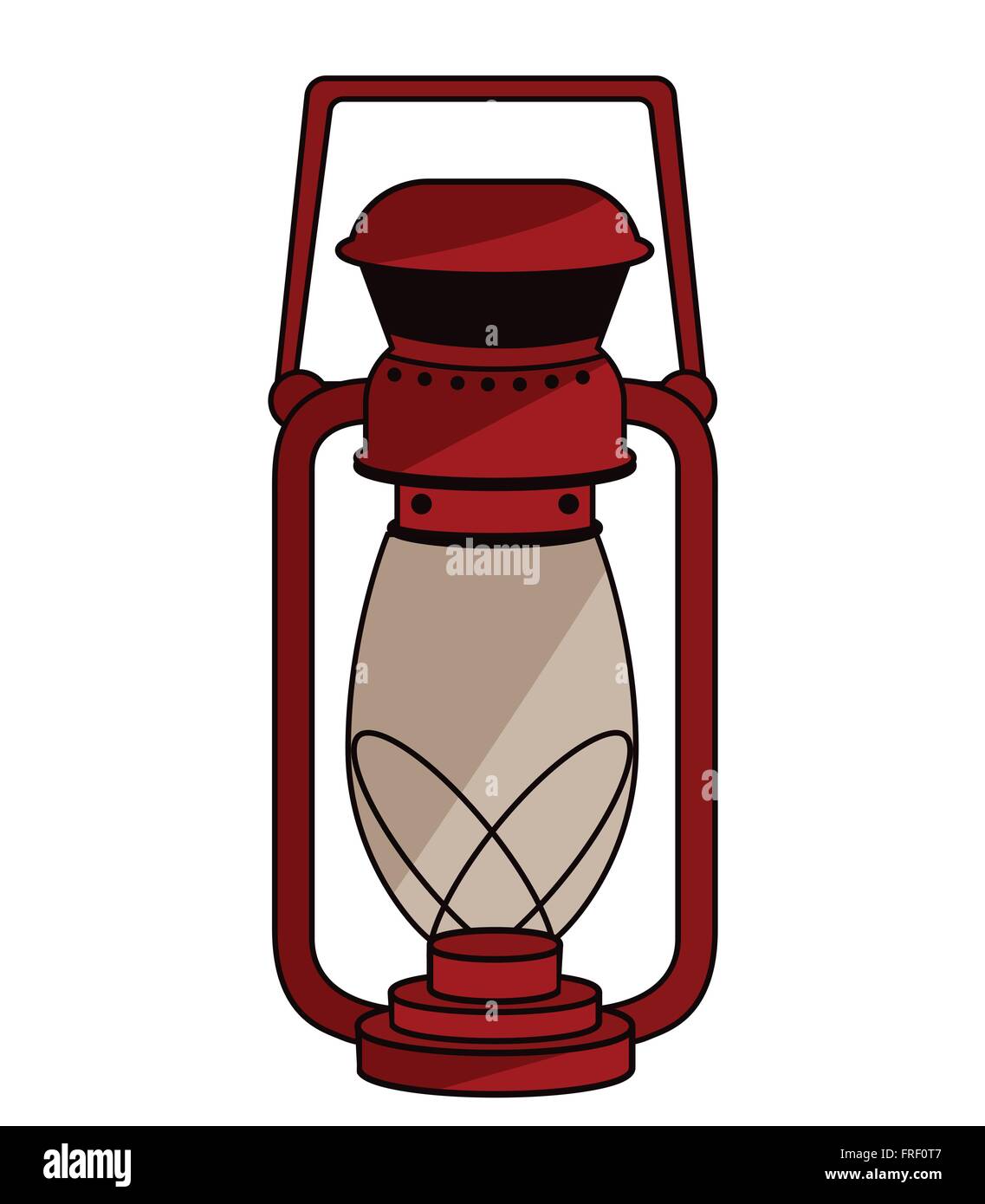 Old kerosene red lamp Cut Out Stock Images & Pictures - Alamy