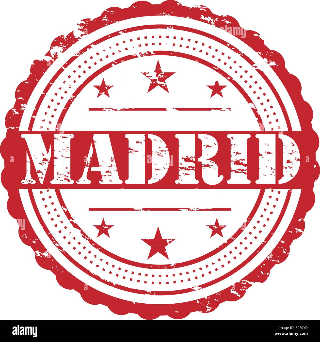 Madrid City Destination Grunge Stamp Symbol Stock Vector Image & Art ...
