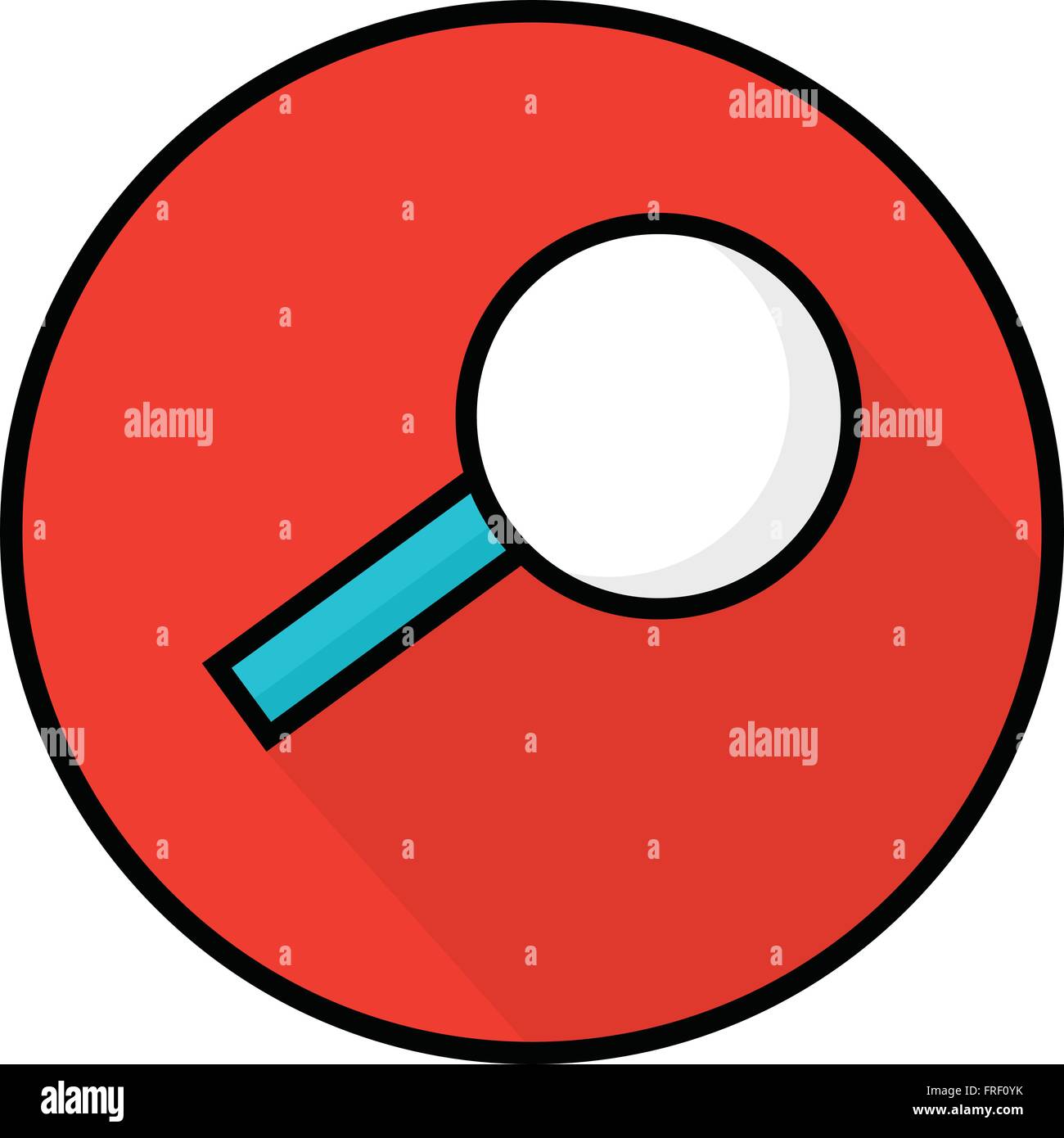 Flat magnifying glass: Vector Stock Vector Image & Art - Alamy