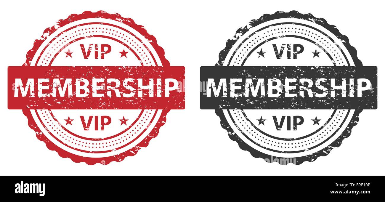 Membership Grunge Stamp Red and Black Isolated on white Stock Vector ...