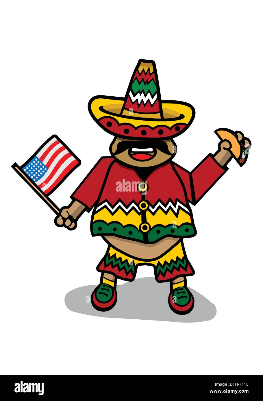 Sombrero mustache mexican food Cut Out Stock Images & Pictures - Alamy