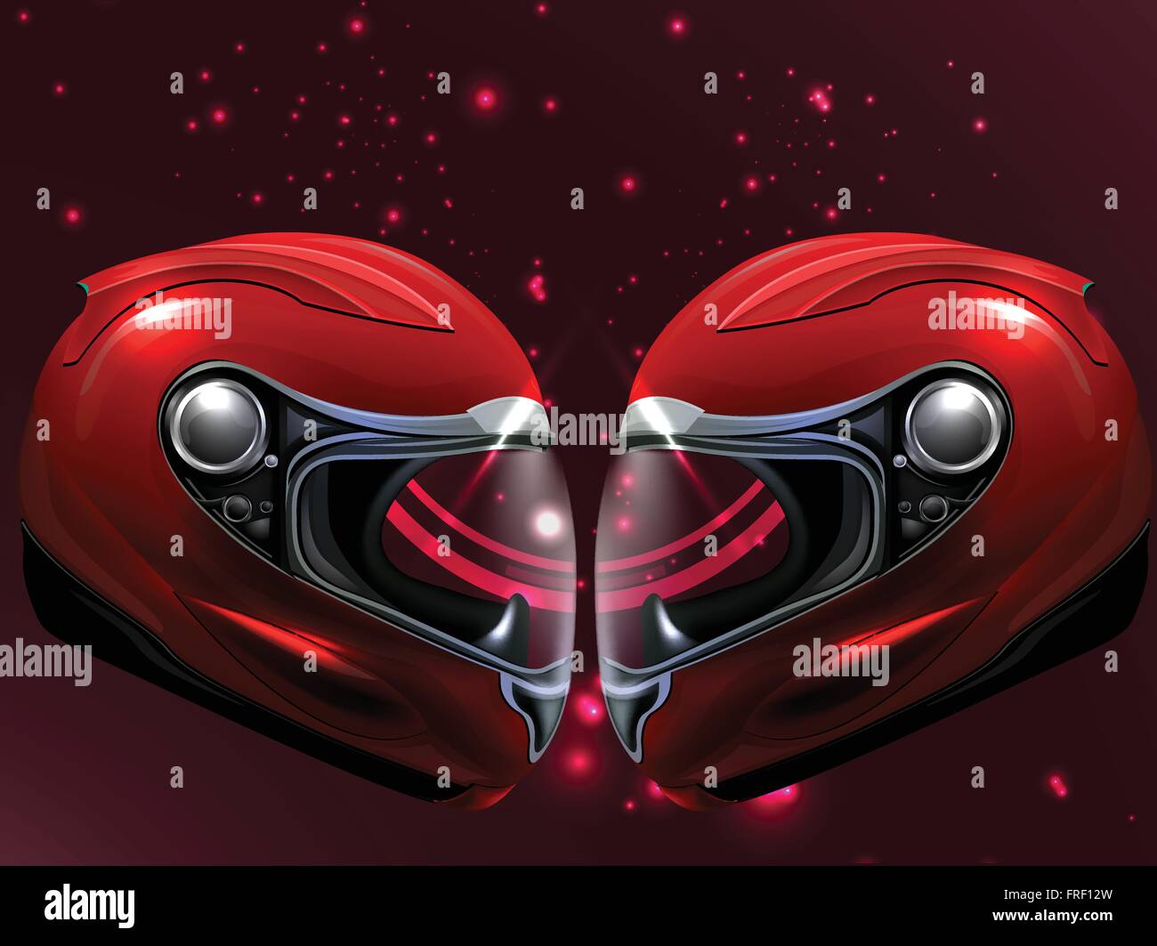 Head red motorcycle Stock Vector Images - Alamy