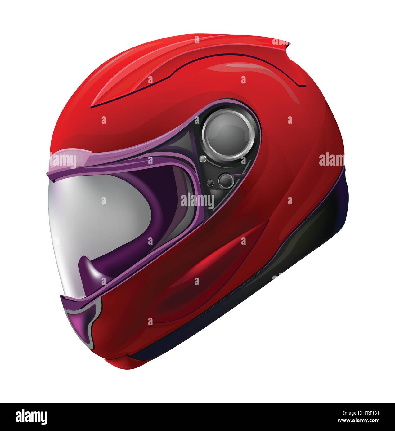 Red Helmet Isolated on White Stock Vector Image & Art - Alamy