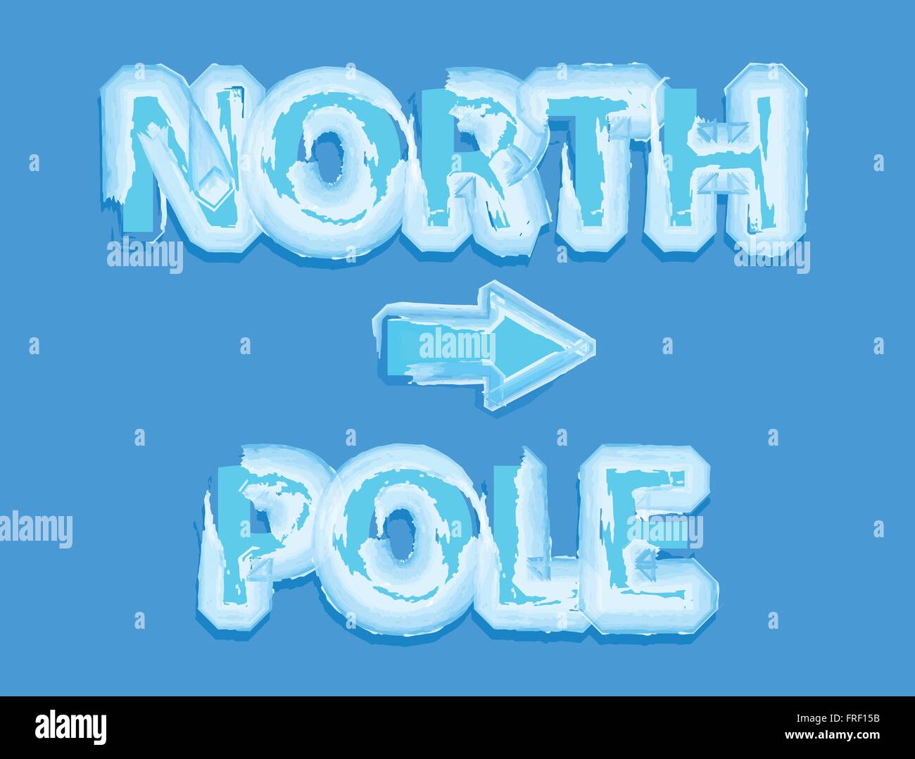 North Pole Frozen Text Typography Background Stock Vector Image & Art ...