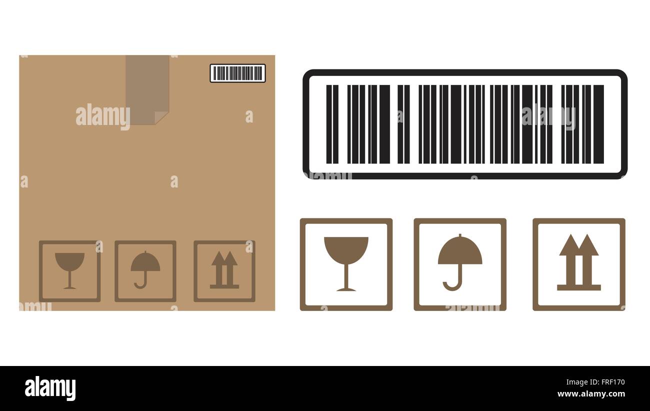 Packaging Symbols and Cardboard Box Stock Vector Image & Art - Alamy