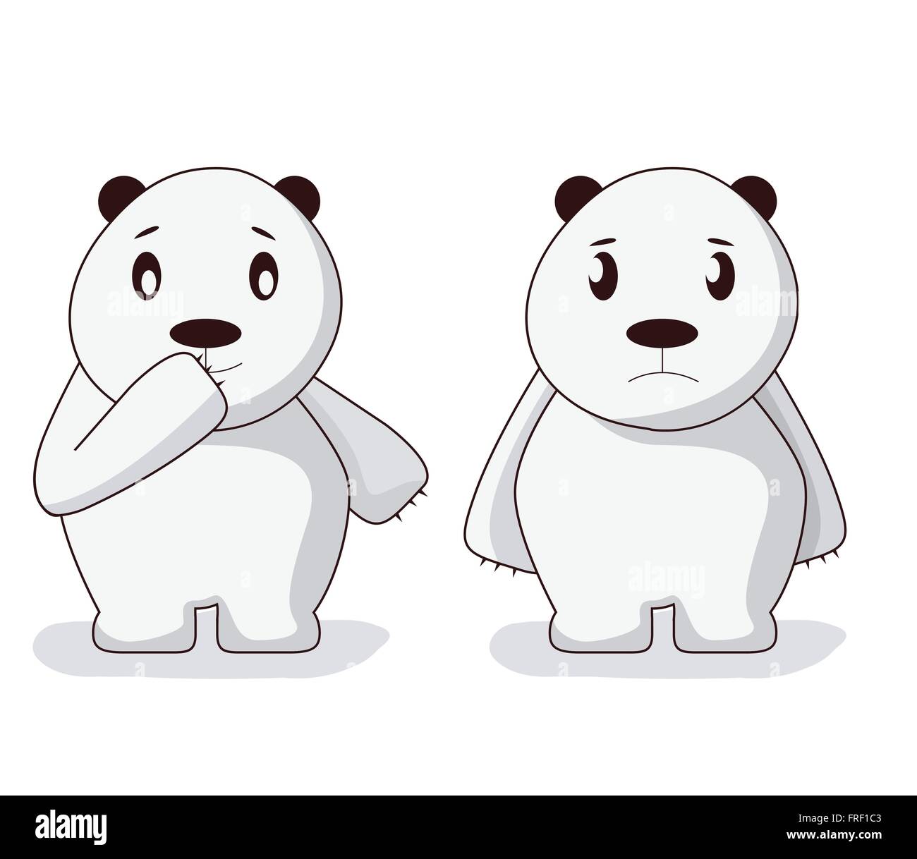 Two Polar Bears Stock Vector Image & Art - Alamy