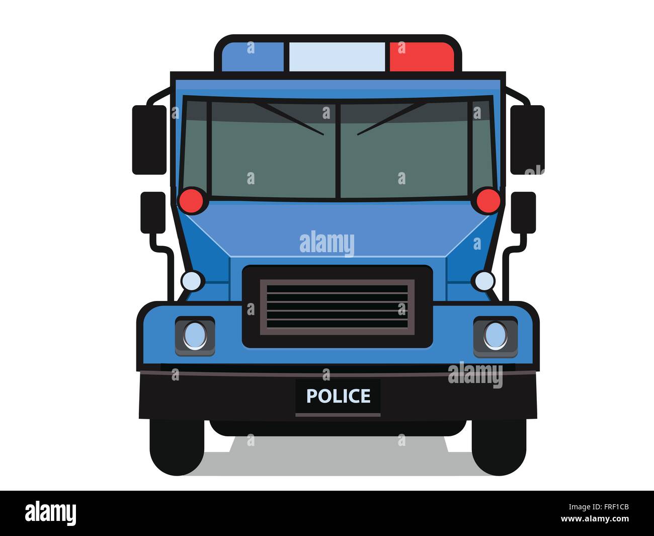 Police Bus Isolated on White Stock Vector Image & Art - Alamy