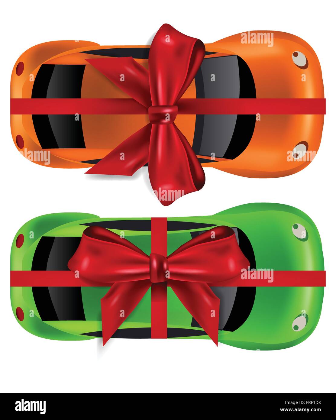 Present Cars Wrapped in Ribbon Stock Vector Image & Art - Alamy