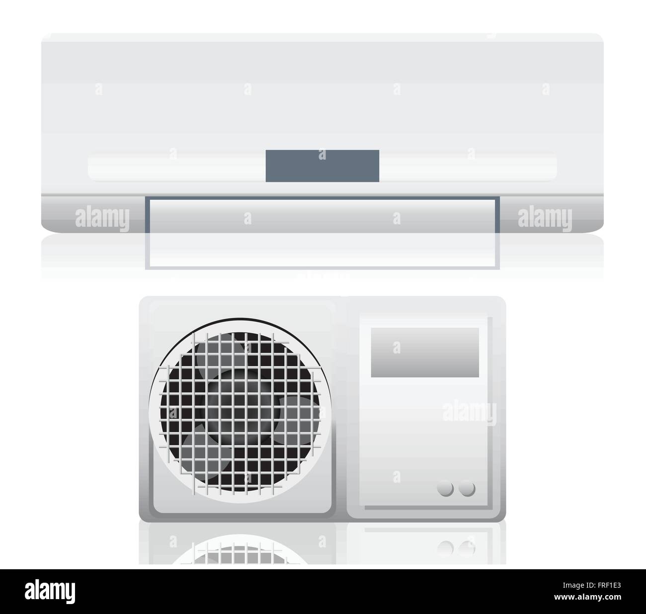 Air conditioner system on white wall Stock Vector Image & Art - Alamy