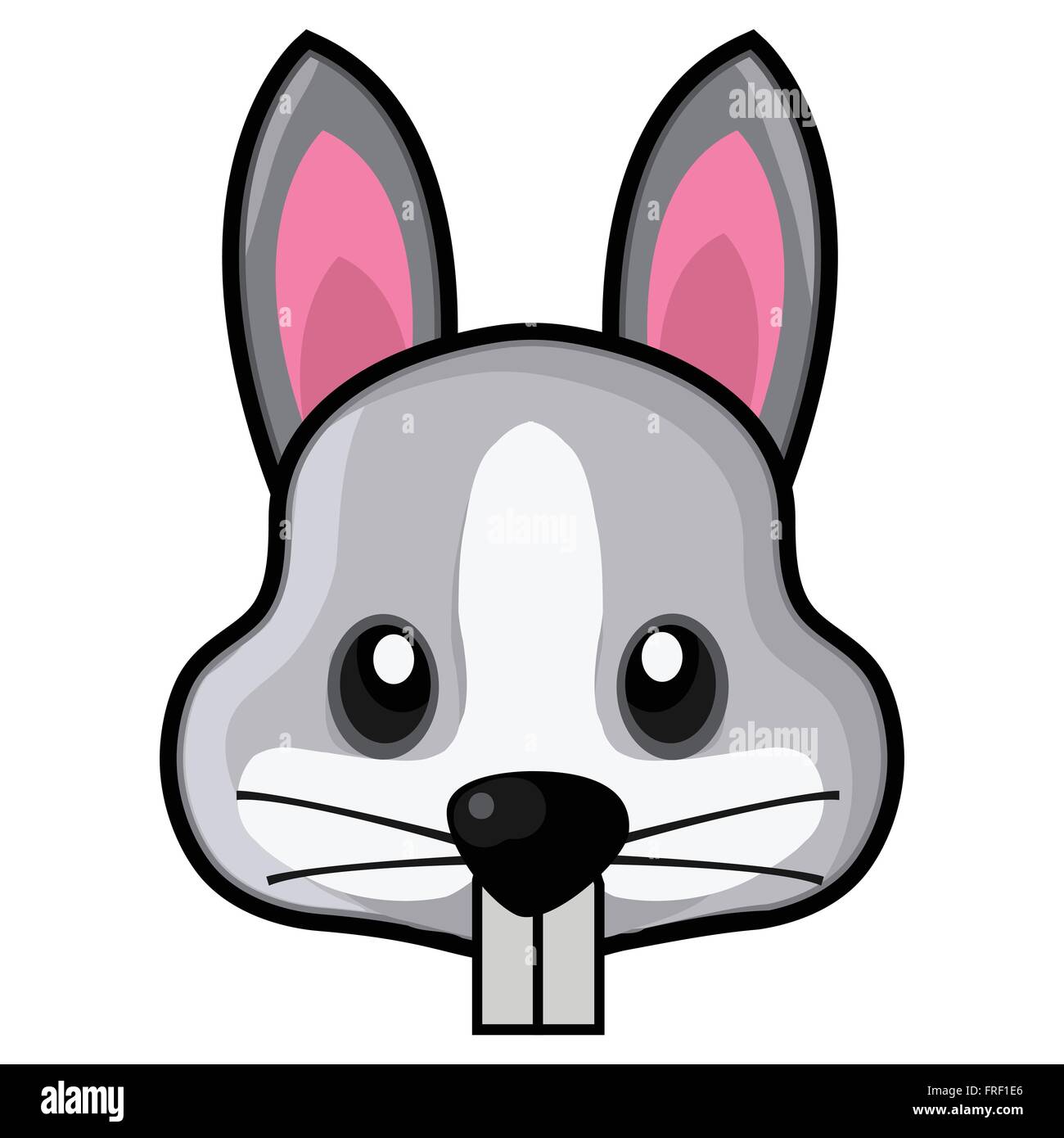 Rabbit Emoticons Set Different Expressions Stock Vector Image & Art - Alamy