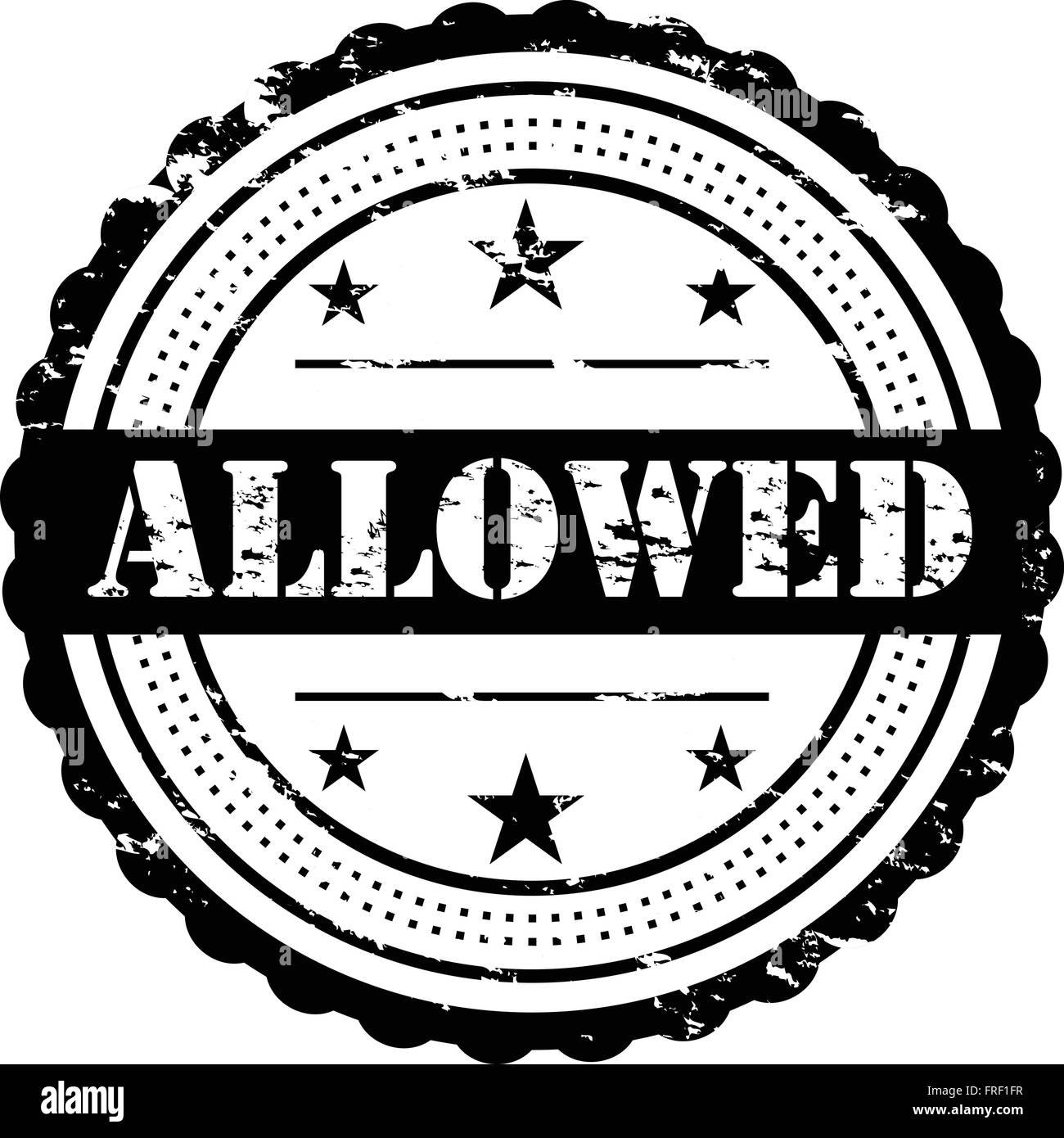 Allowed / Stamp Sticker Stock Vector Image & Art - Alamy