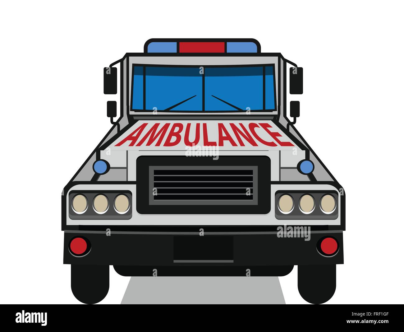 Cartoon Ambulance Isolated on White Stock Vector Image & Art - Alamy