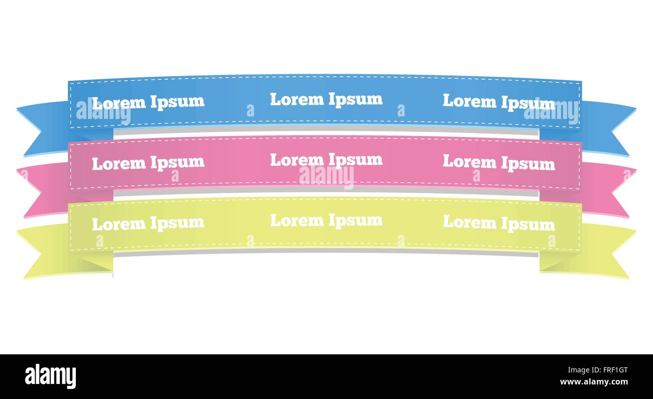 Set of Banners - Ribbons Isolated on White Stock Vector Image & Art - Alamy