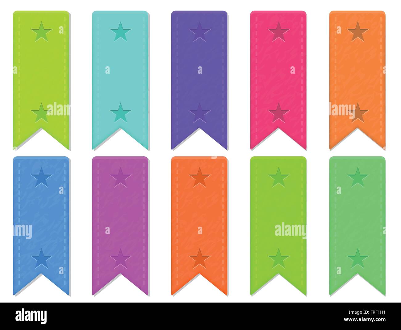 Bookmark Colorful Set Isolated on White Background Stock Vector Image ...