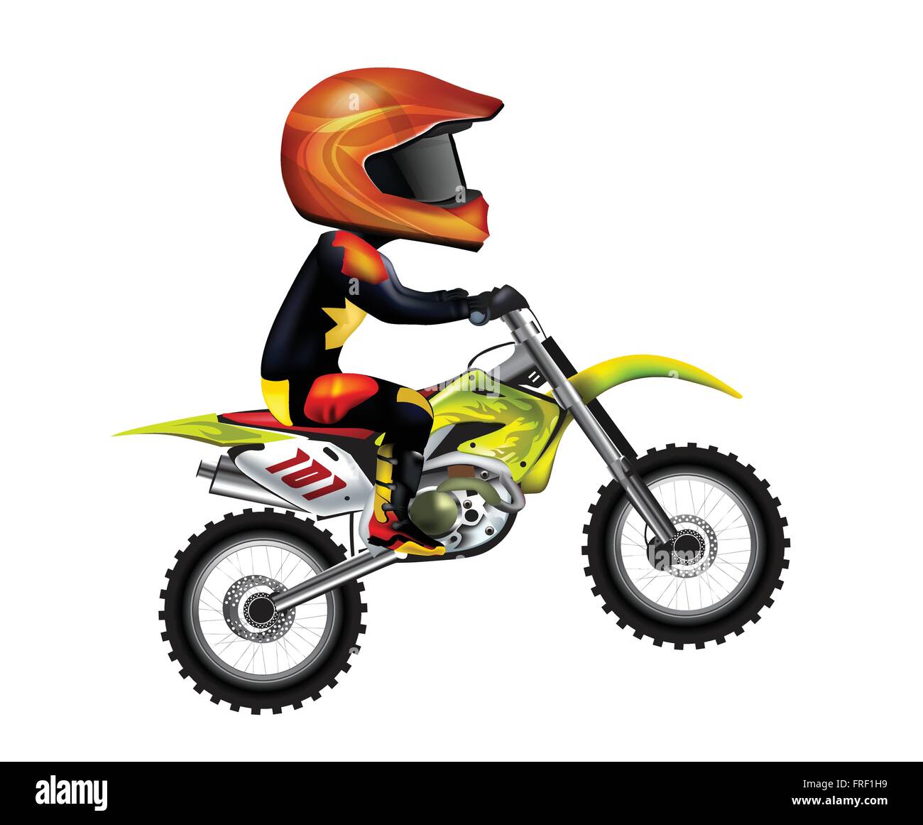 Motorcycle Rider Isolated on White Stock Vector Image & Art - Alamy