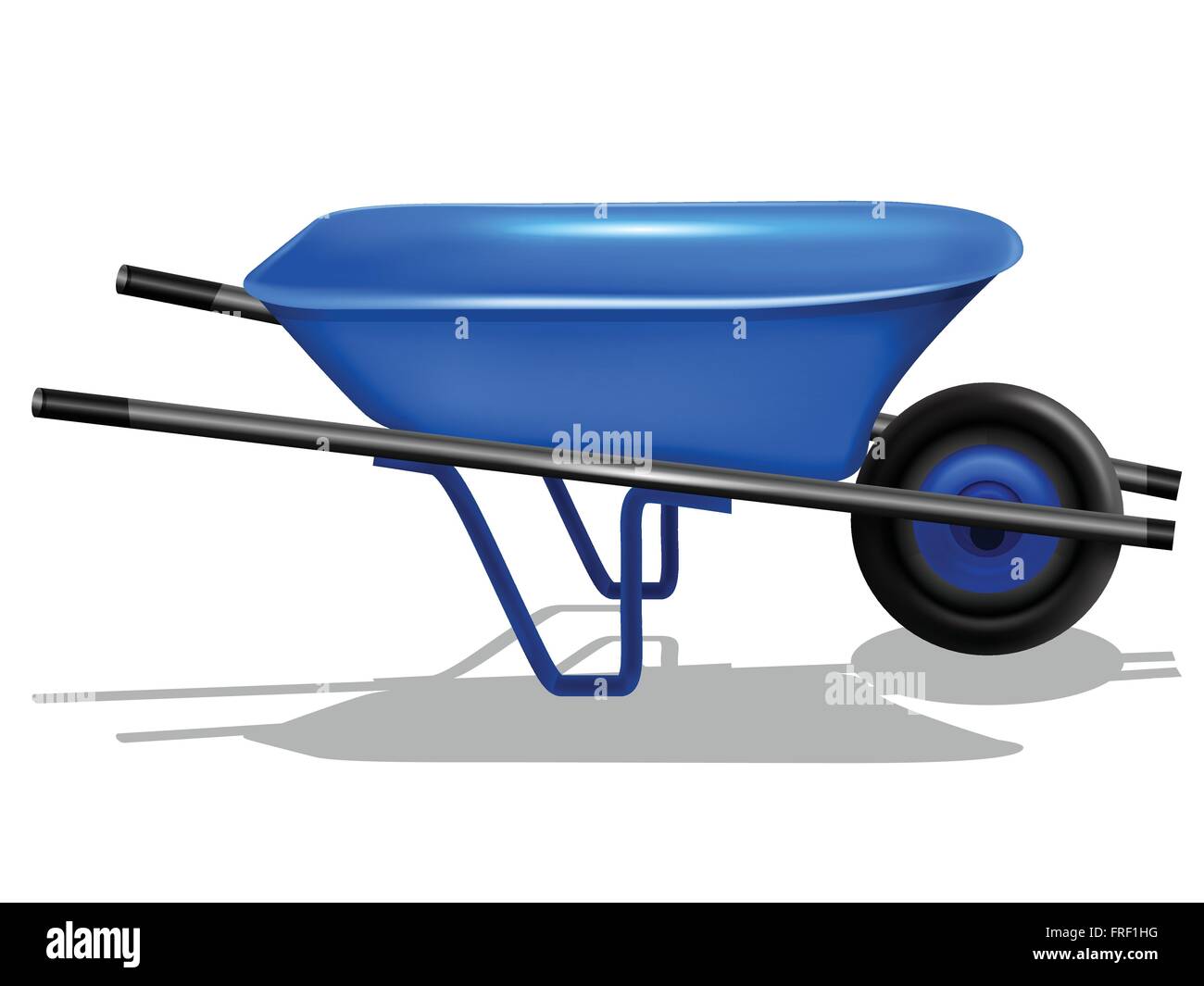 Blue Wheelbarrow Isolated on White Stock Vector Image & Art - Alamy