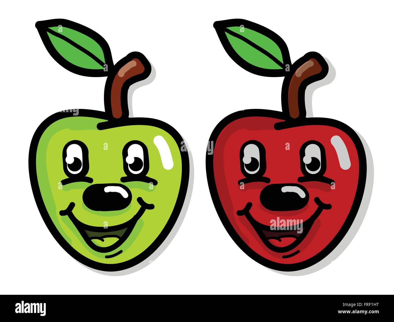 Hand drawn apple hi-res stock photography and images - Alamy