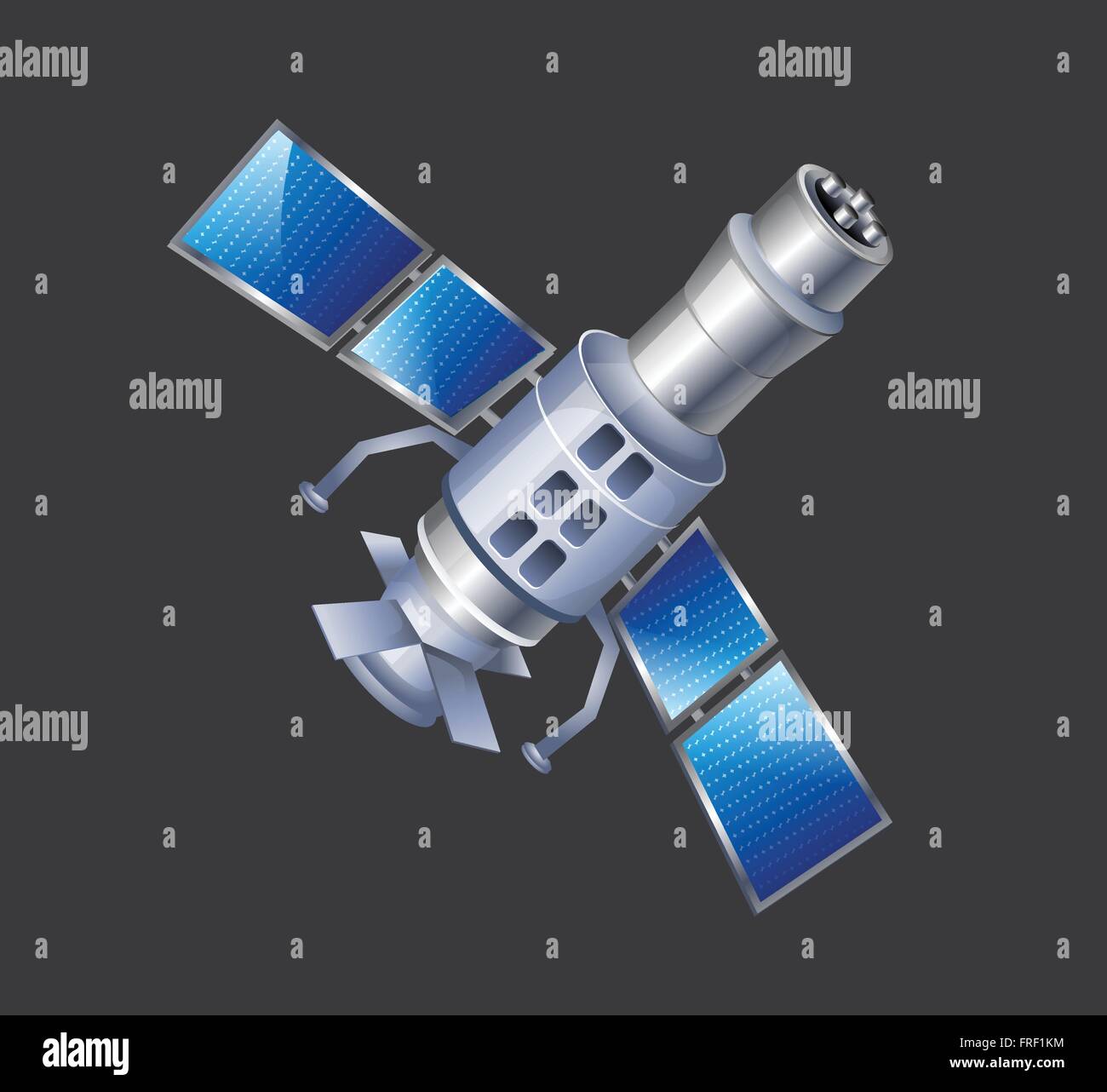 Set of 3 Satellite Icons Isolated on White Background Stock Vector ...